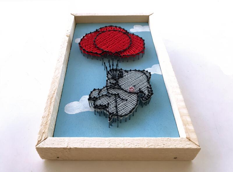 Little elephant with balloons — Petraki Art