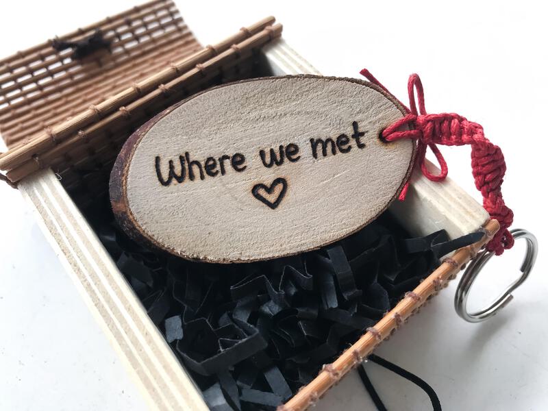 Where we met keychain — Petraki Art